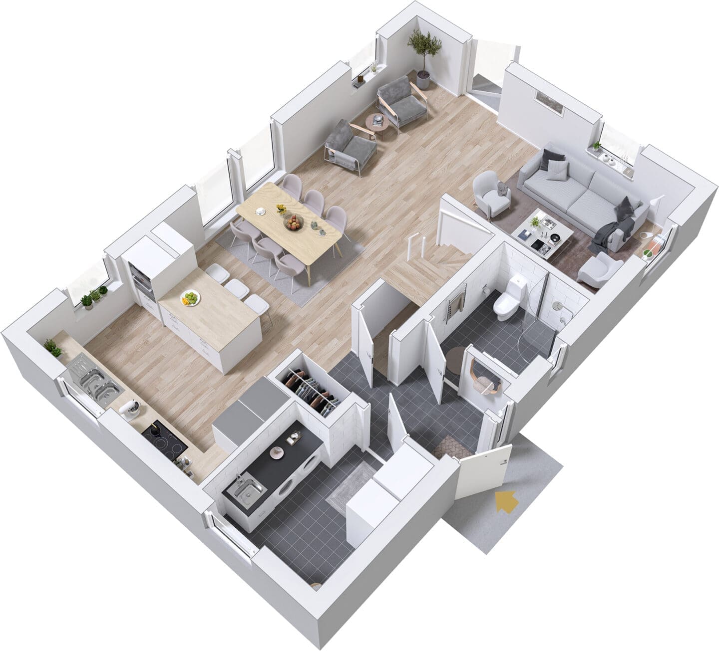 Prio 145 Industriell: modernes zweigeschossiges Holzhaus | Eksjöhus