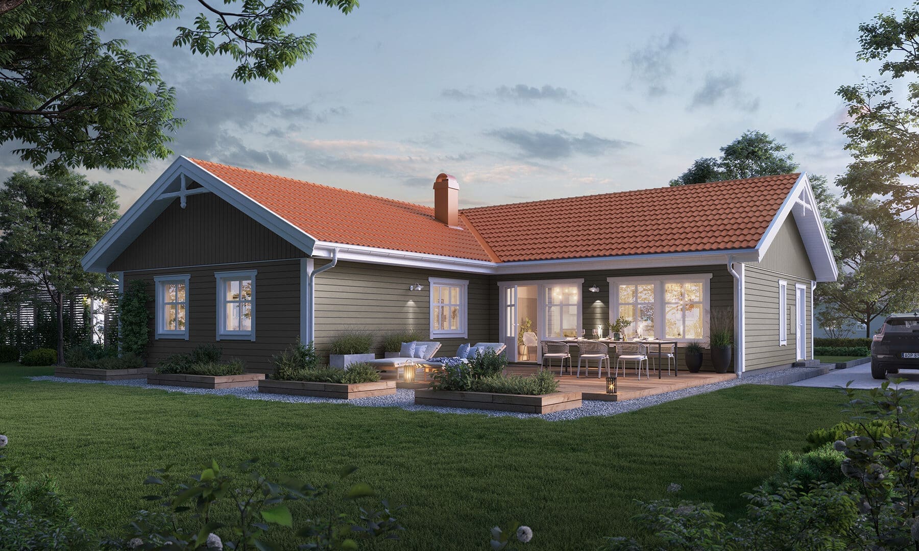 Einfamilienhaus mit Winkeln - Prio 141 Traditionell | Eksjöhus